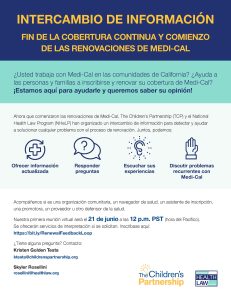 How Medi-Cal Continuous Coverage Protects California Kids - The Children's Partnership