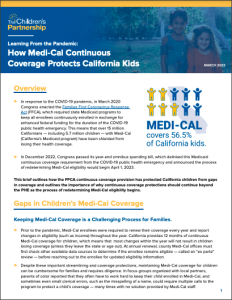 How Medi-Cal Continuous Coverage Protects California Kids - The Children's Partnership